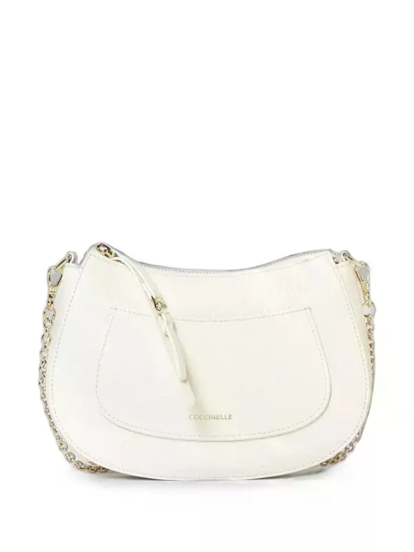COCCINELLE C-easy Grained Leather Shoulder Bag - Neutrals