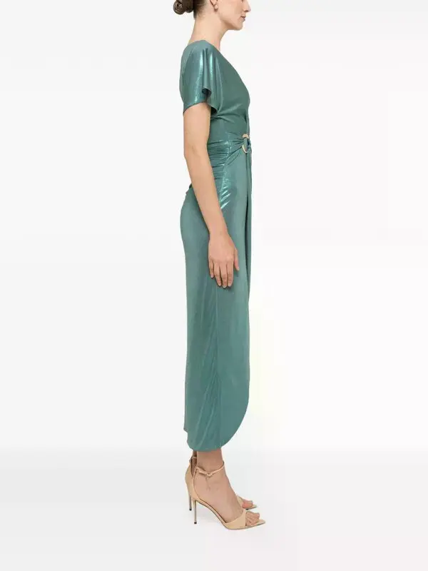 NISSA Midi Dress With Metallic Detail