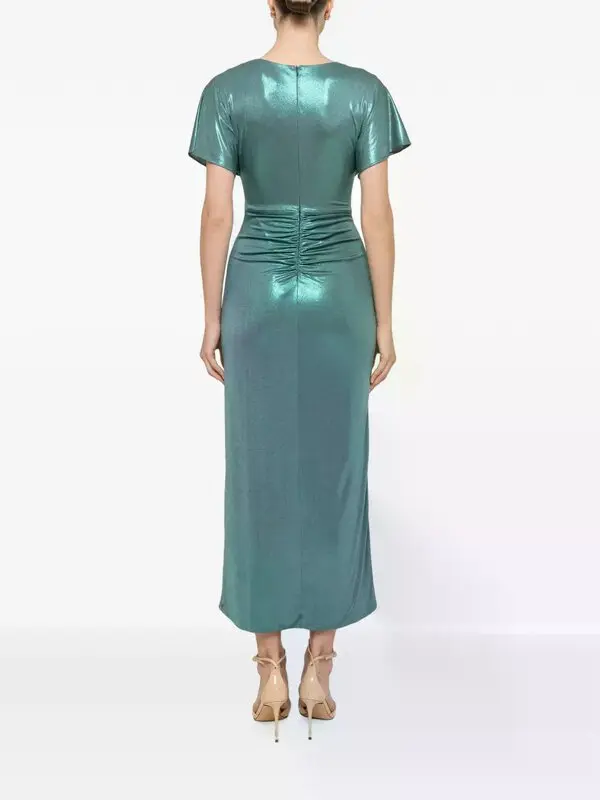 NISSA Midi Dress With Metallic Detail