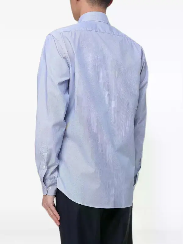 BROOKSFIELD Striped-pattern Button-down Shirt - Blue