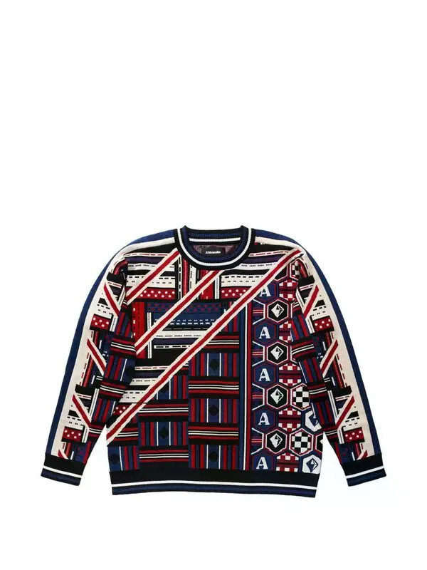 Ahluwalia Quadri Knit Sweater - Red