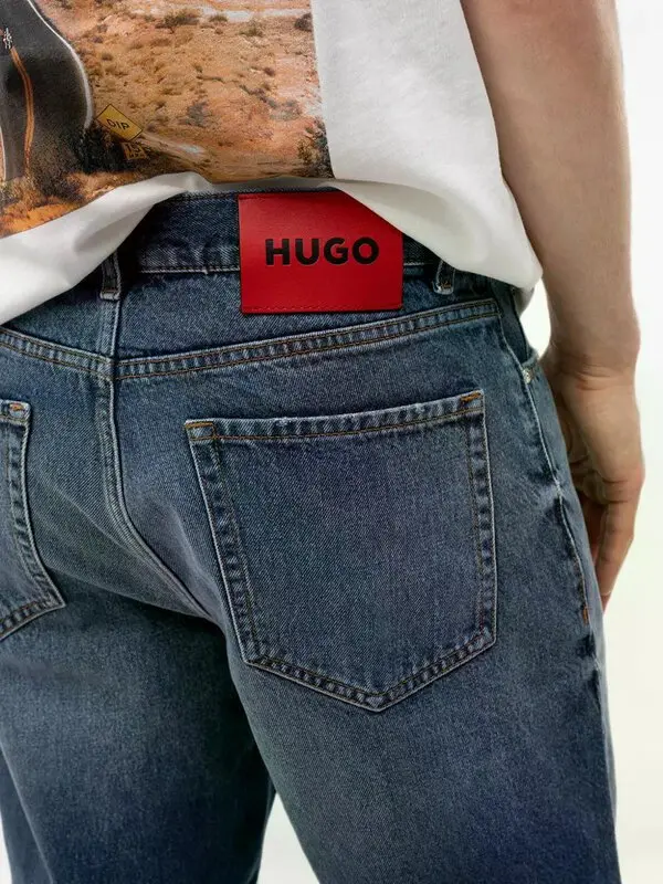 Hugo Logo Patch Turn-up Shorts