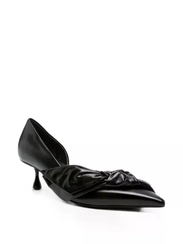 JIMMY CHOO Issy Bow Detailing Pointed-toe Heeled Pumps