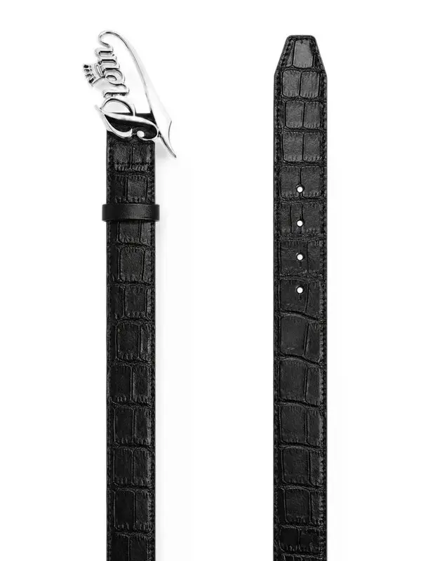 Philipp Plein Leather Belt King Cocco