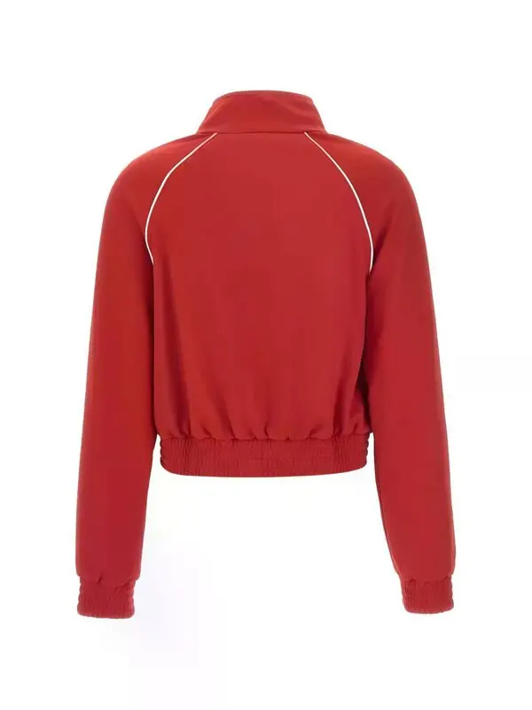 SPORTY & RICH Logo Embroidered Raglan Sleeve Sweater