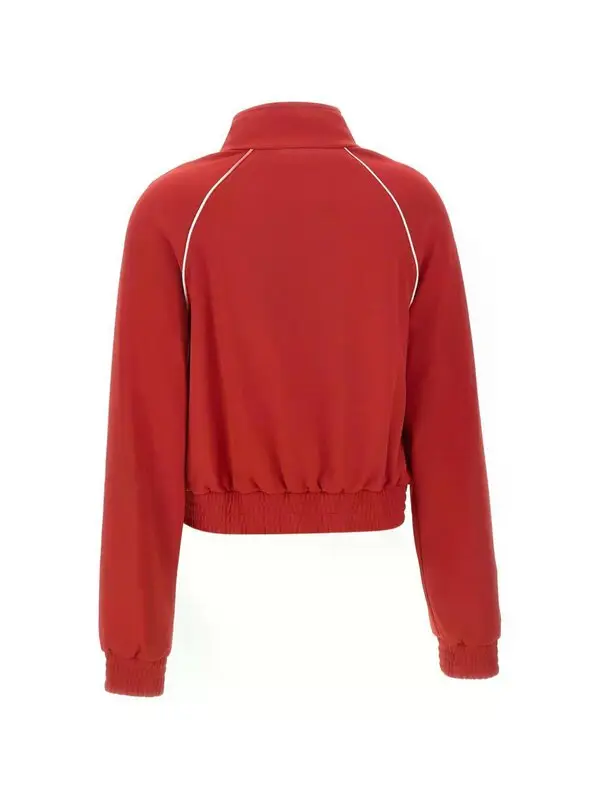 SPORTY & RICH Logo Embroidered Raglan Sleeve Sweater