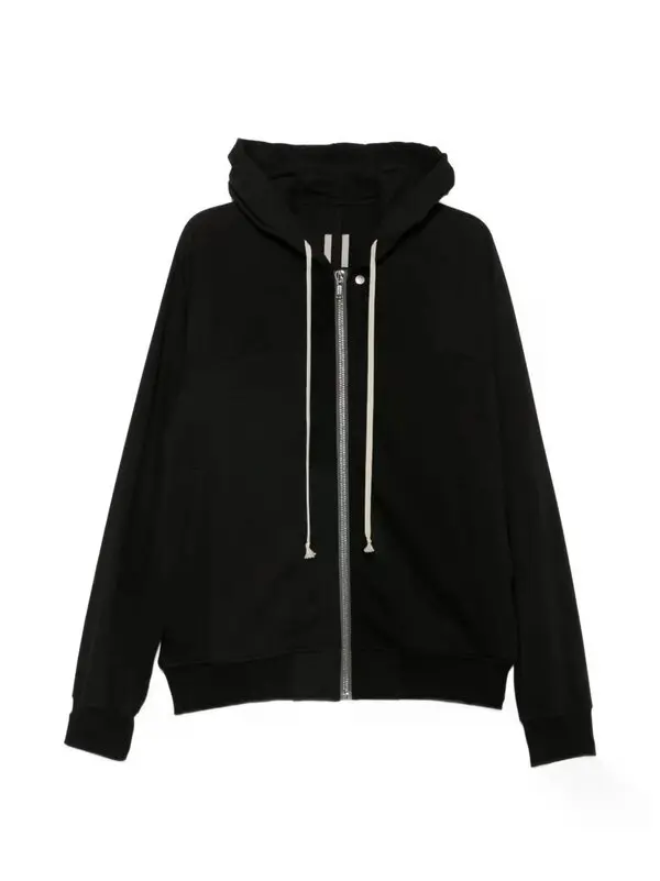 Rick Owens Zip-up Drawstring Hoodie - Black
