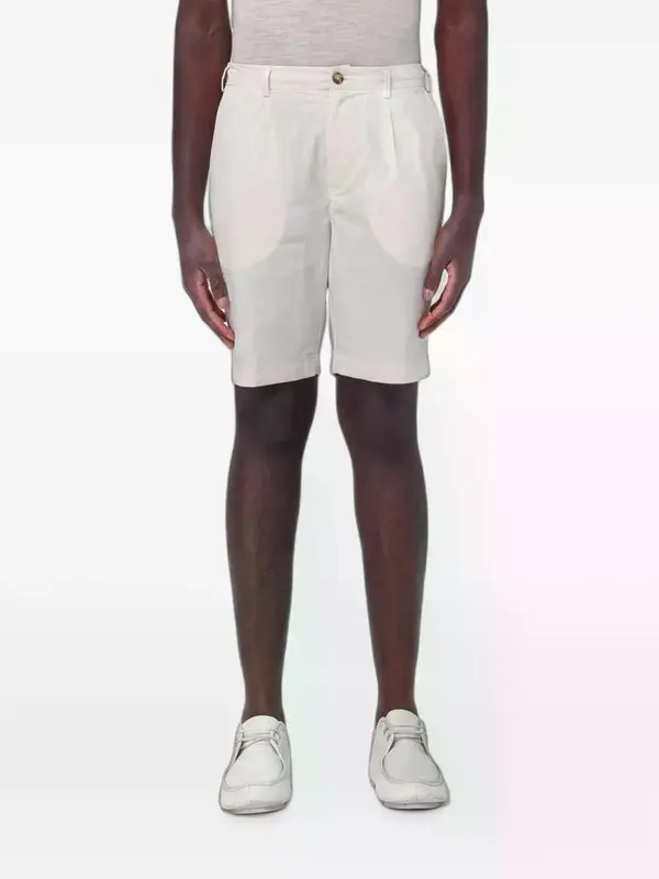 BROOKSFIELD Pleated Bermuda Shorts - Neutrals