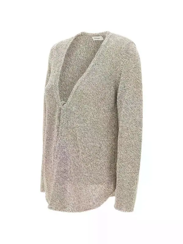 KANGRA Sequin Embellished Asymmetrical Hem Cardigan