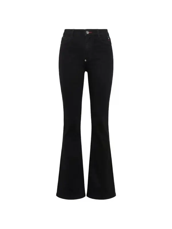 Philipp Plein Flare Fit Jeans - Black