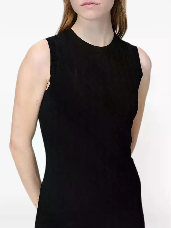 Emporio Armani Monogram Pattern Ribbed Mini Dress