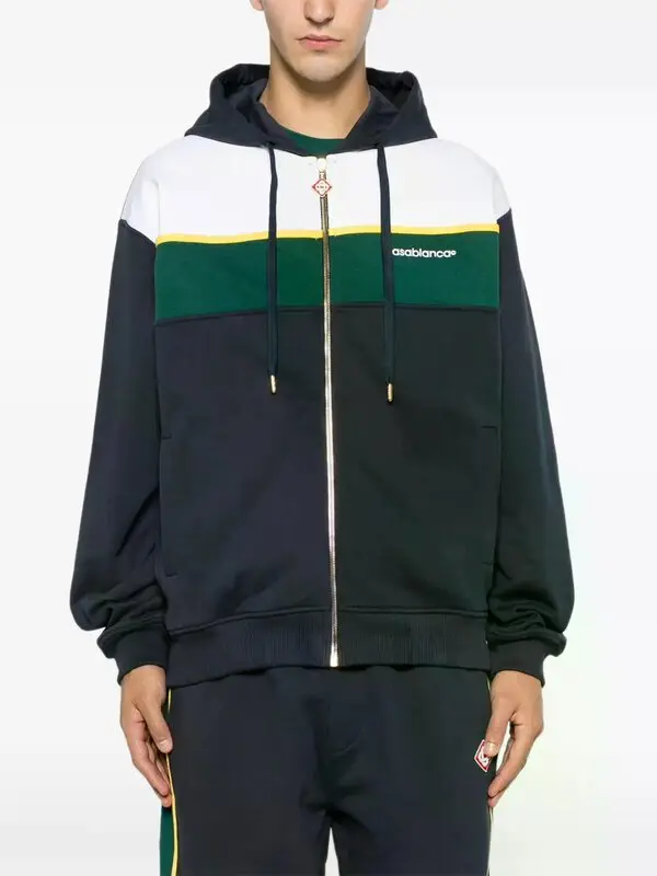 Casablanca Colour-block Zip-up Hoodie