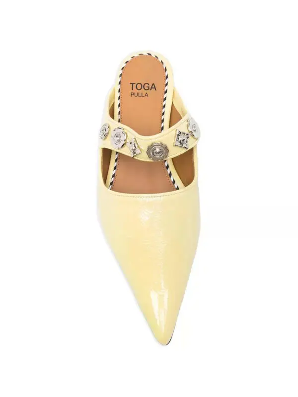 Toga Stud-embellished Pointed-toe Mules