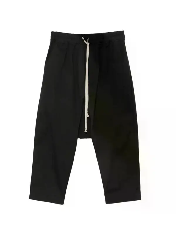 Rick Owens Drawstring Cropped Trousers - Black