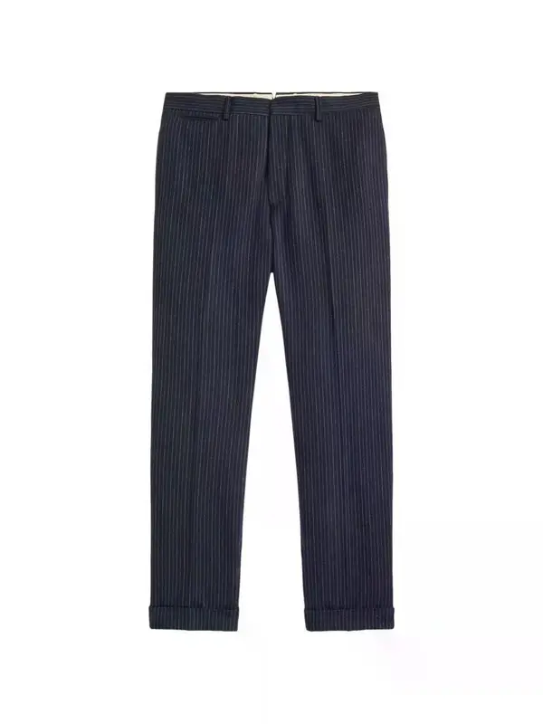 Ralph Lauren Pinstriped Cuffed Trousers - Blue