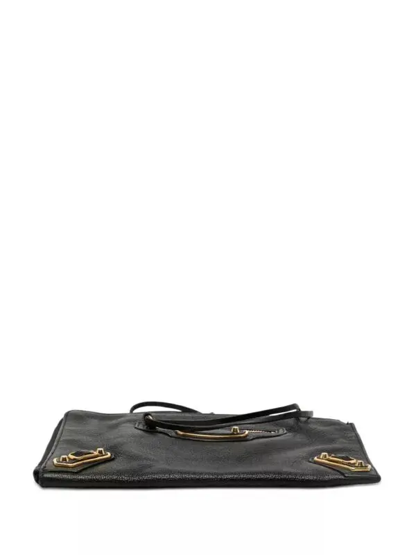 Balenciaga 2016 Goatskin Motocross Classic Metallic Edge Clutch Bag