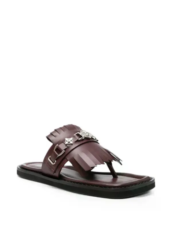 TOGA VIRILIS Fringed Detail Sandals - Red