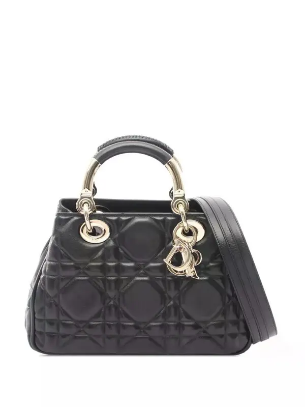 Dior Calfskin Cannage Lady 95.22 Bag - Black