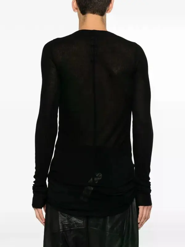 Rick Owens Ribbed-texture Long-sleeved T-shirt