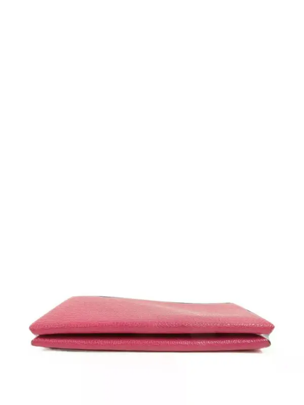 Hermès Calvi Leather Card Case - Pink