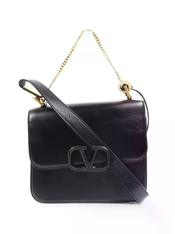 Valentino Garavani V-logo Leather Shoulder Bag