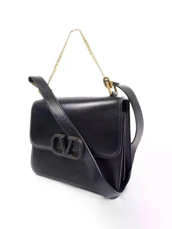 Valentino Garavani V-logo Leather Shoulder Bag