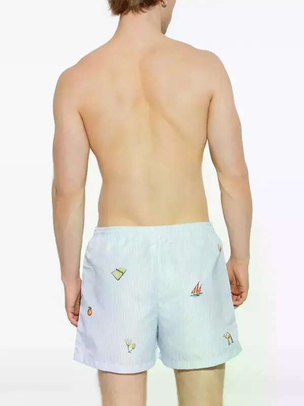 Casablanca Phantasmagoria Striped Swim Shorts