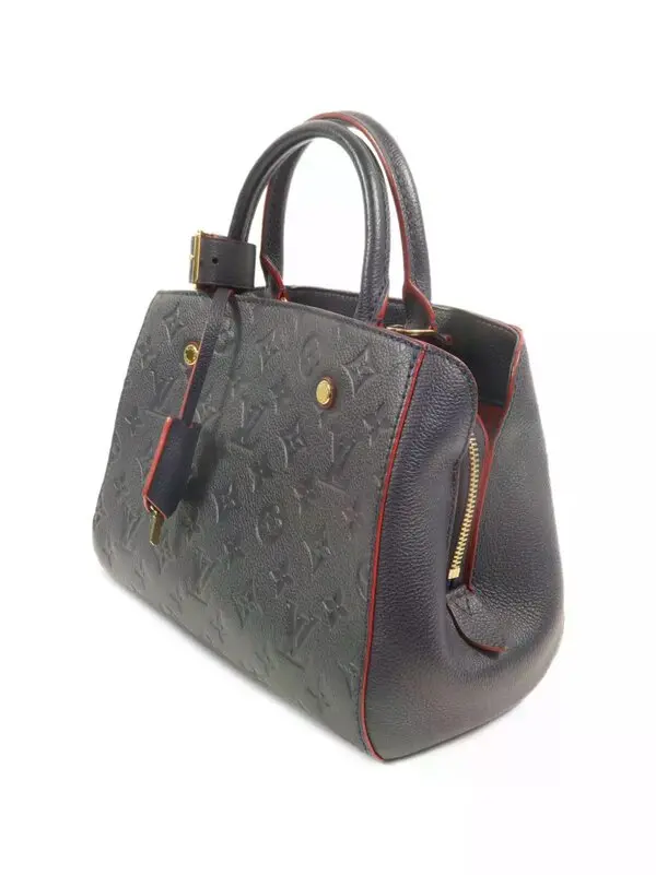 LOUIS VUITTON Montaigne Bb Monogram Empreinte Tote Bag - Blue