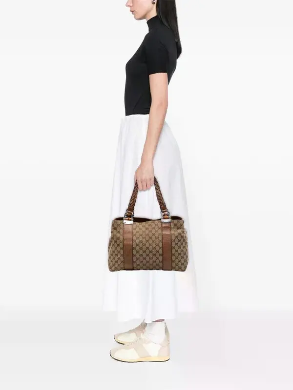 Gucci Gg Canvas Bamboo Libeccio Tote Bag