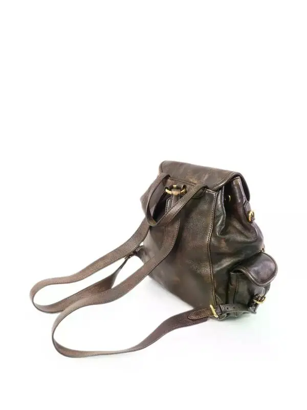 Miu Miu Leather Logo Detail Backpack