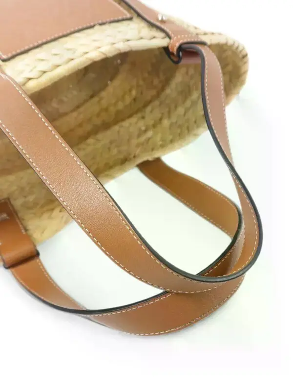 Loewe Anagram Patch Basket Bag - Neutrals
