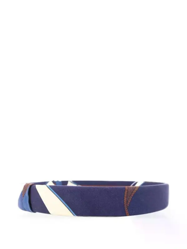 Hermès Graphic Print Hairband - Blue