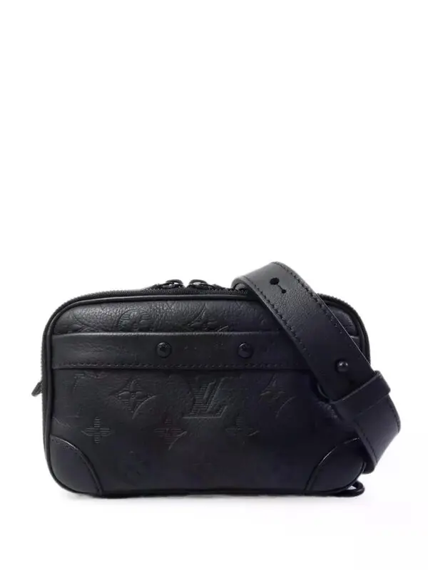 LOUIS VUITTON Monogram Shadow Alpha Mini Shoulder Bag - Black