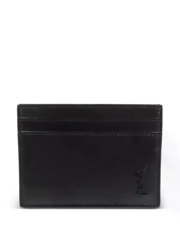 Saint Laurent Tiny Cassandra Card Case - Black