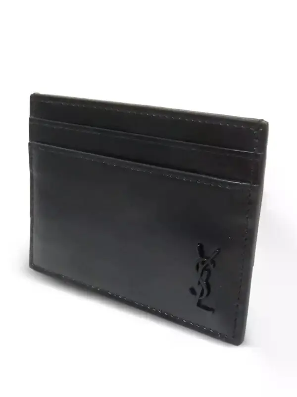 Saint Laurent Tiny Cassandra Card Case - Black
