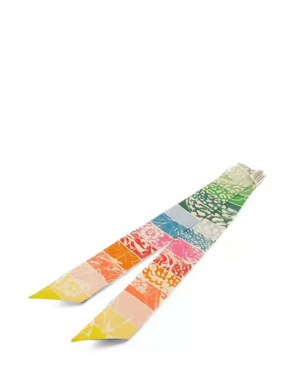 Hermès Twilly Floral-print Silk Scarf