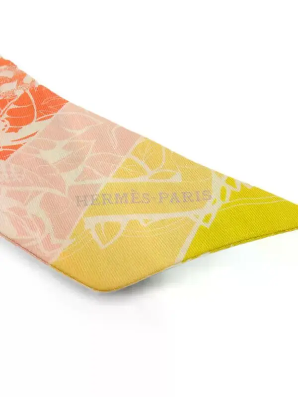 Hermès Twilly Floral-print Silk Scarf