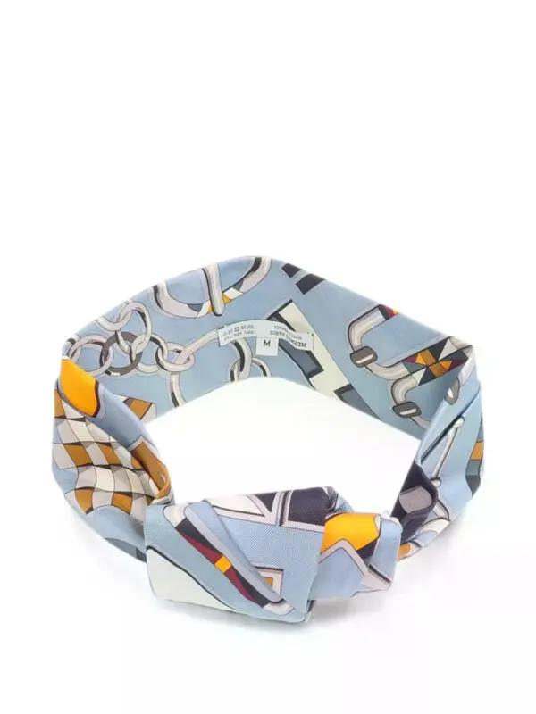 Hermès Silk Graphic Print Hairband