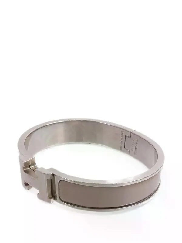 Hermès H Enamel Inlay Clasp Bracelet
