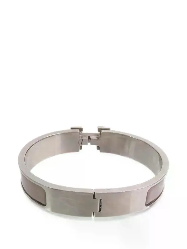 Hermès H Enamel Inlay Clasp Bracelet
