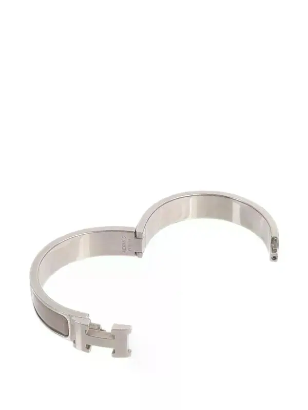Hermès H Enamel Inlay Clasp Bracelet