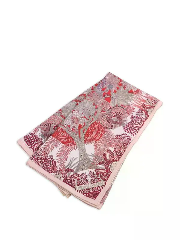 Hermès Floral-print Silk Scarf
