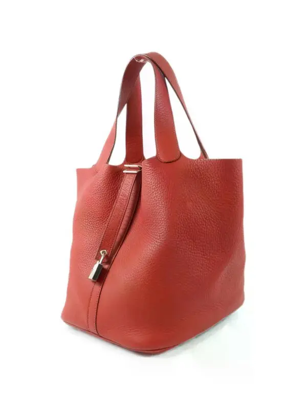 Hermès Gm Picotin Leather Tote Bag - Red