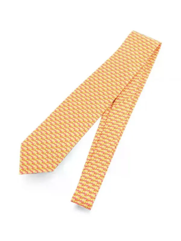 Hermès Silk Geometric Print Tie