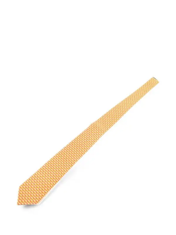 Hermès Silk Geometric Print Tie