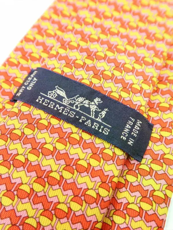 Hermès Silk Geometric Print Tie