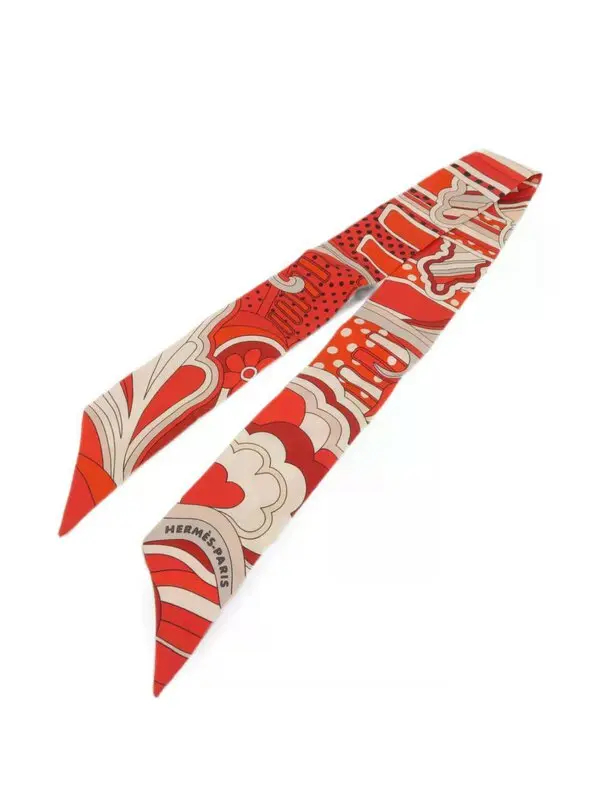 Hermès Twilly Abstract-print Scarf