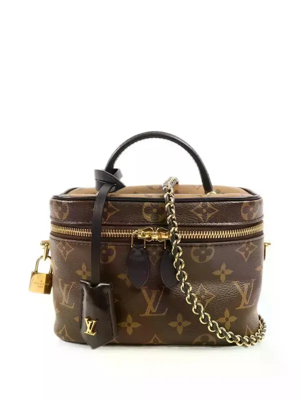 LOUIS VUITTON Monogram Reverse Pm Vanity Tote Bag - Brown