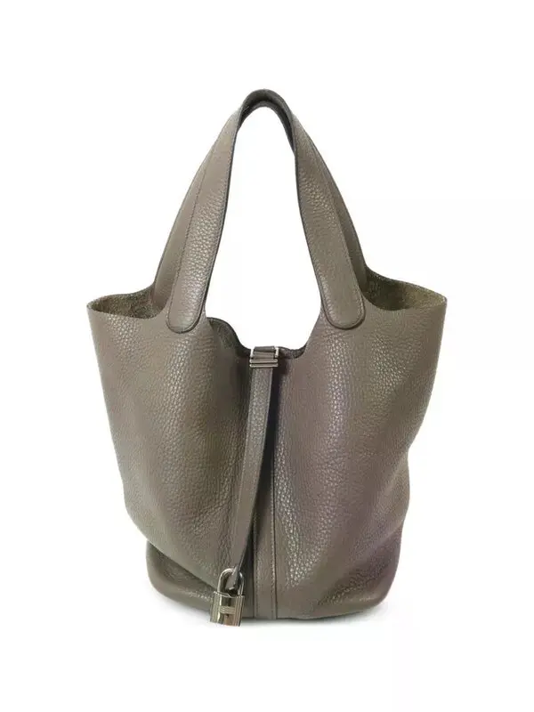Hermès Mm Picotin Shoulder Bag - Grey