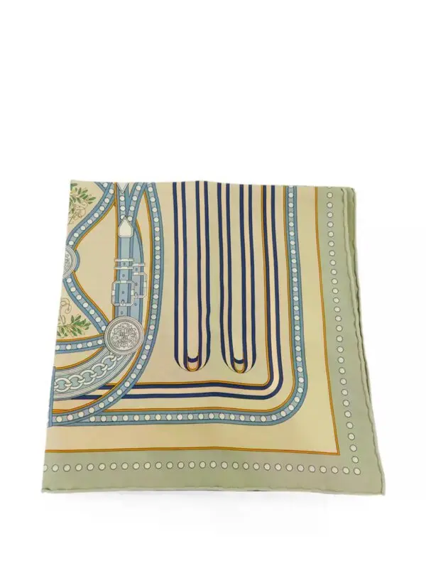 Hermès Equestrian-print Silk Scarf - Neutrals